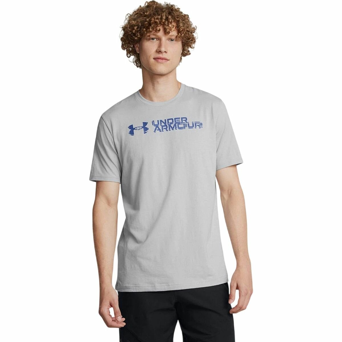 Футболка спортивная UA M SLICED WORDMARK 60/40S SS