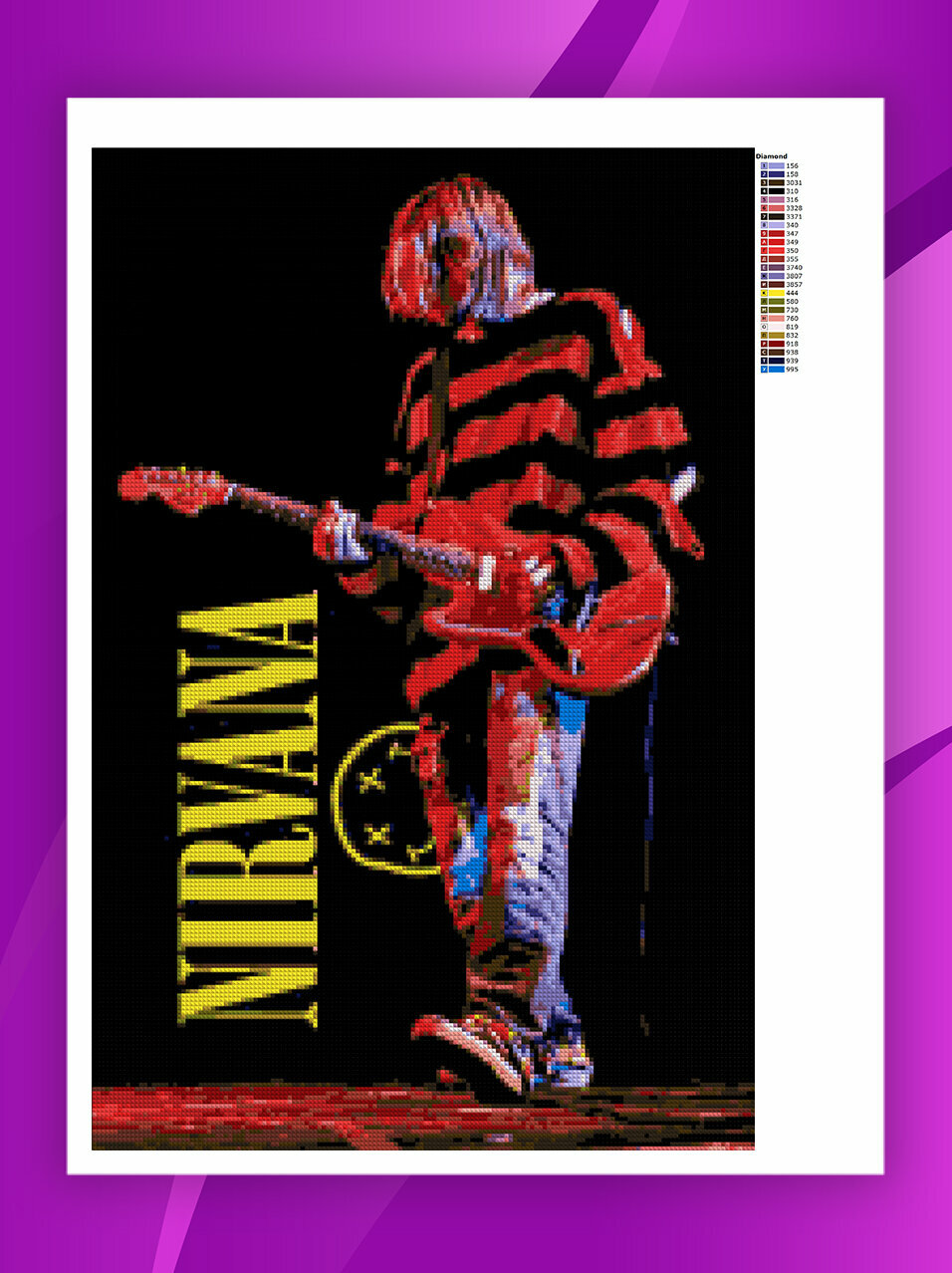 Алмазная мозаика без подрамника - вышивка Nirvana 40 х 60 см