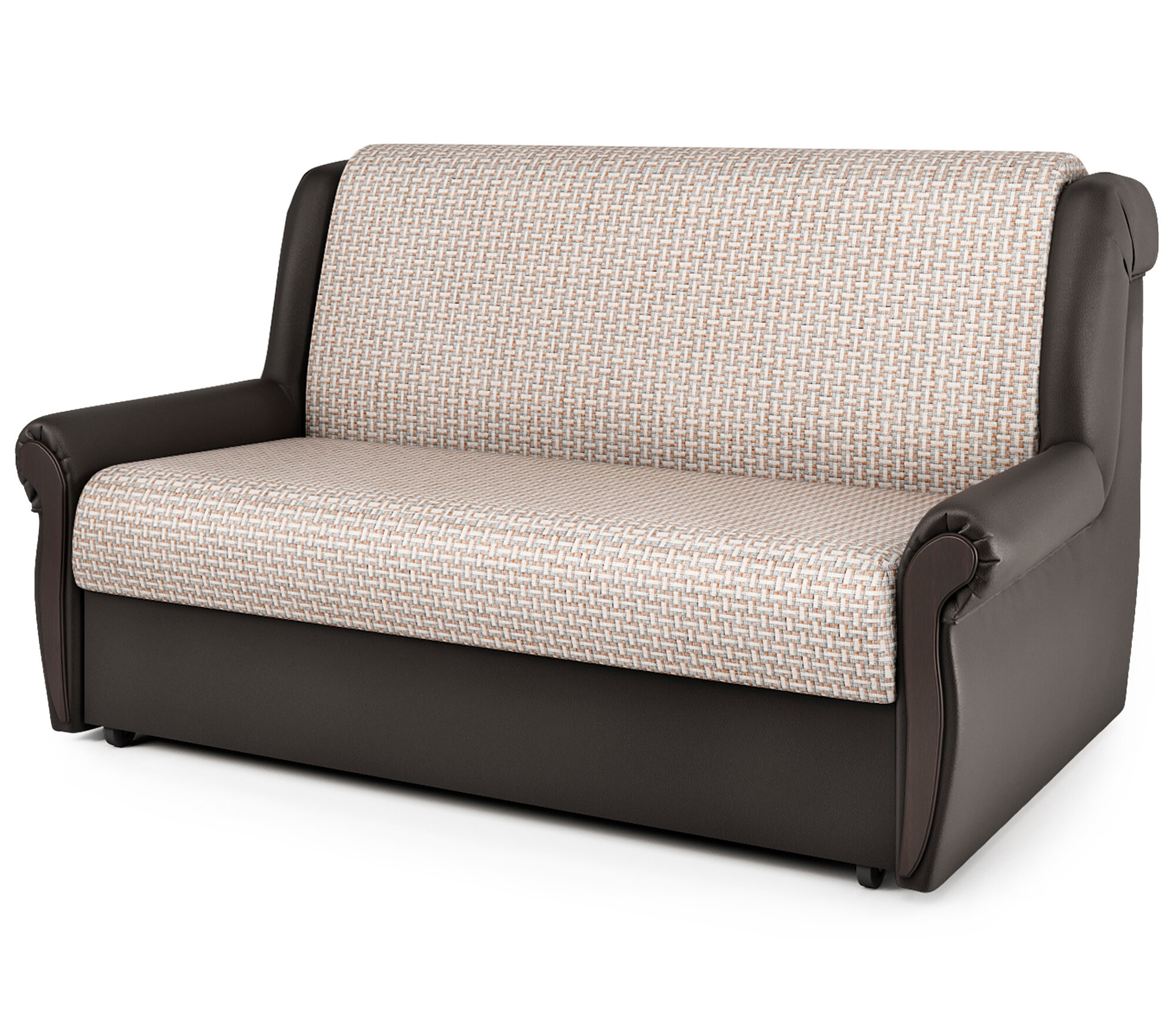 Диван-кровать Шарм-Дизайн Аккорд М 100х194 см, диван раскладной, аккордеон, прямой, рогожка бежевый