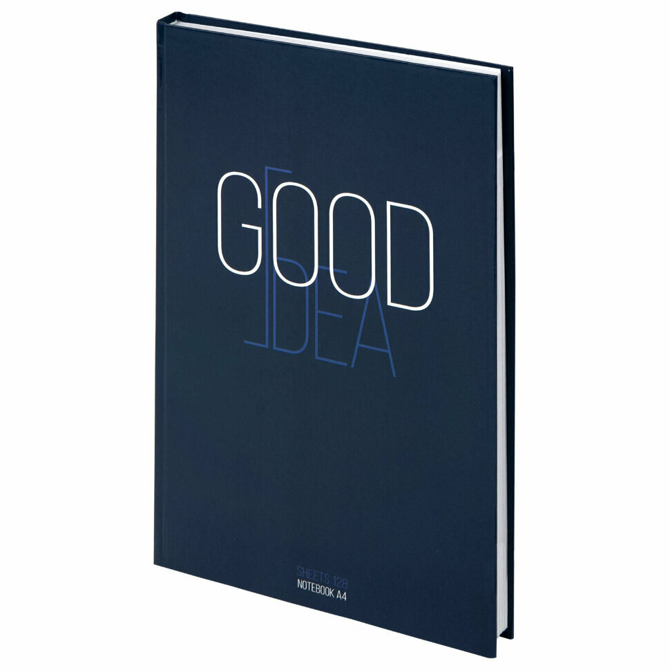 Блокнот большой формат (205х290 мм) А4, 128 л, твердый, клетка, STAFF, "Good Idea", 114406, 114406