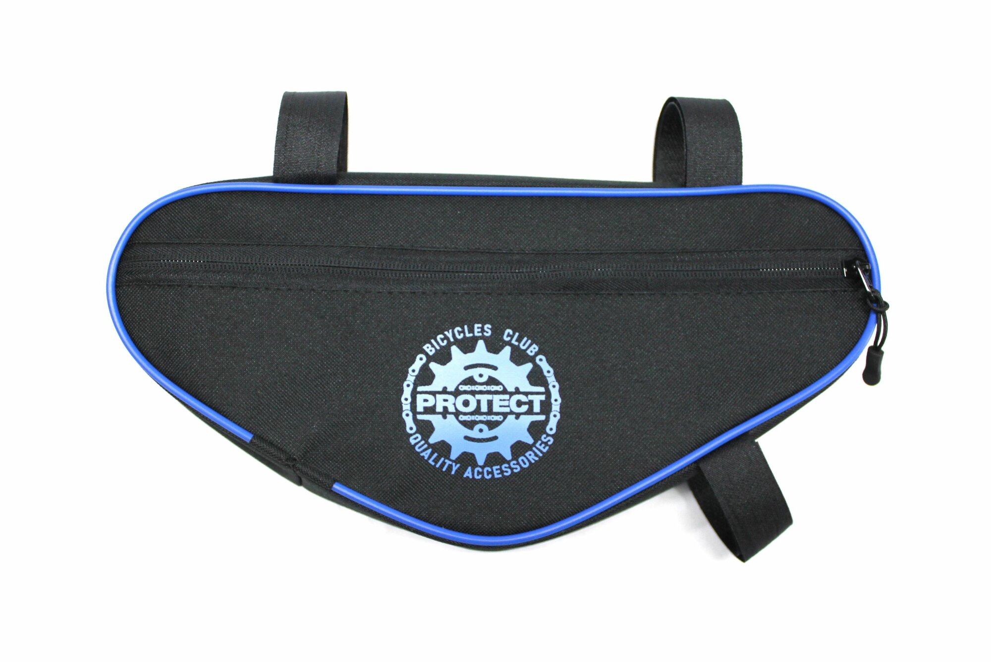 Велосумка под раму, для крепления к передней части рамы, р-р 32х15х5 см, цвет черный/синий, PROTECT