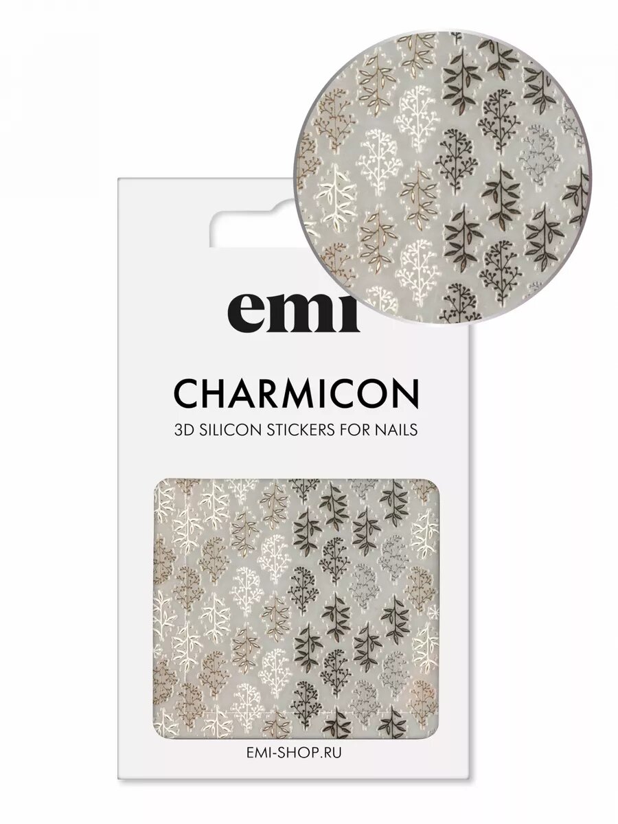 Charmicon 3D Silicone Stickers №225 Природный паттерн