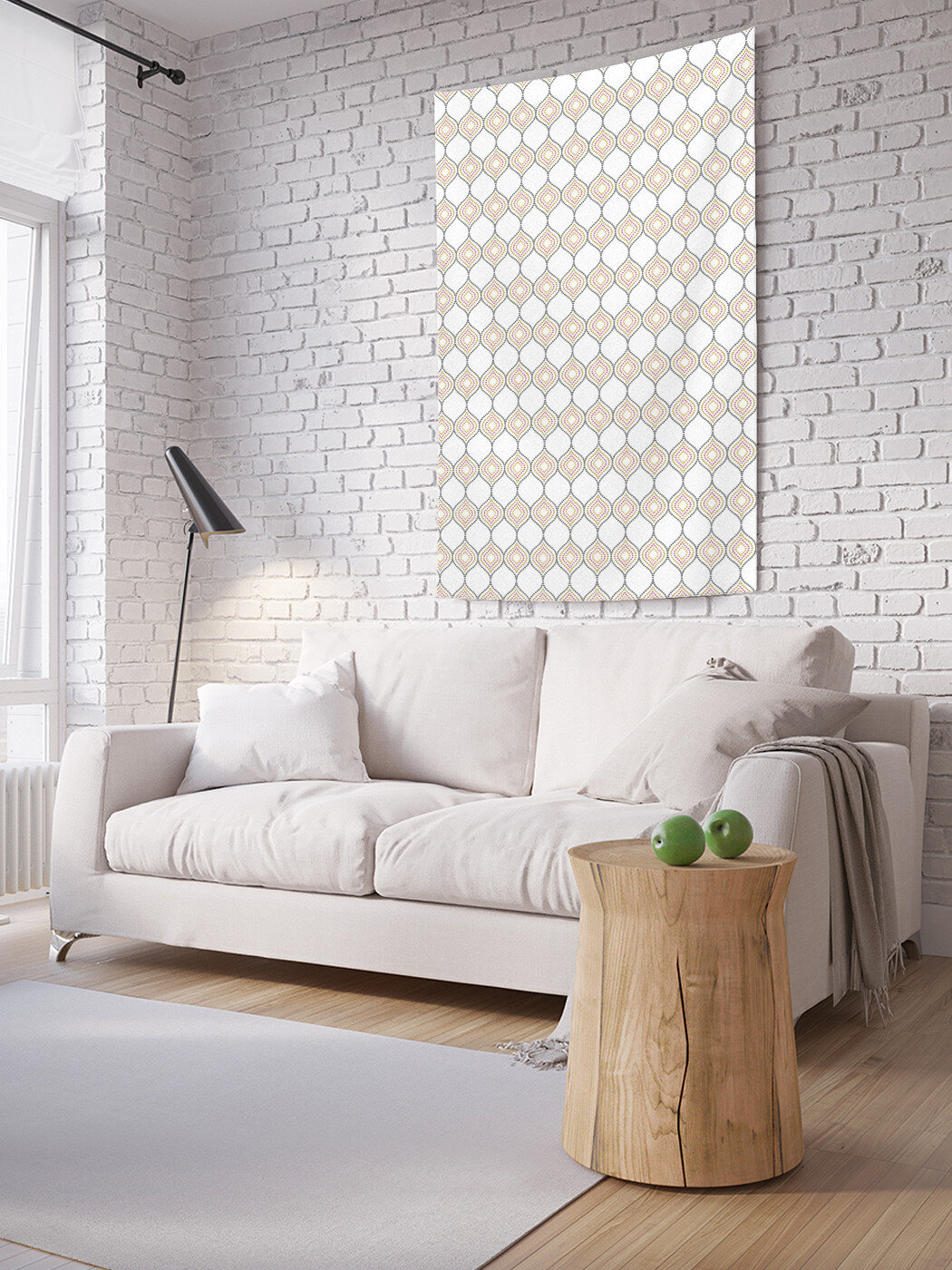 Вертикальное фотопанно на стену JoyArty "Оджи с яркими точками", из ткани, 150х200 см