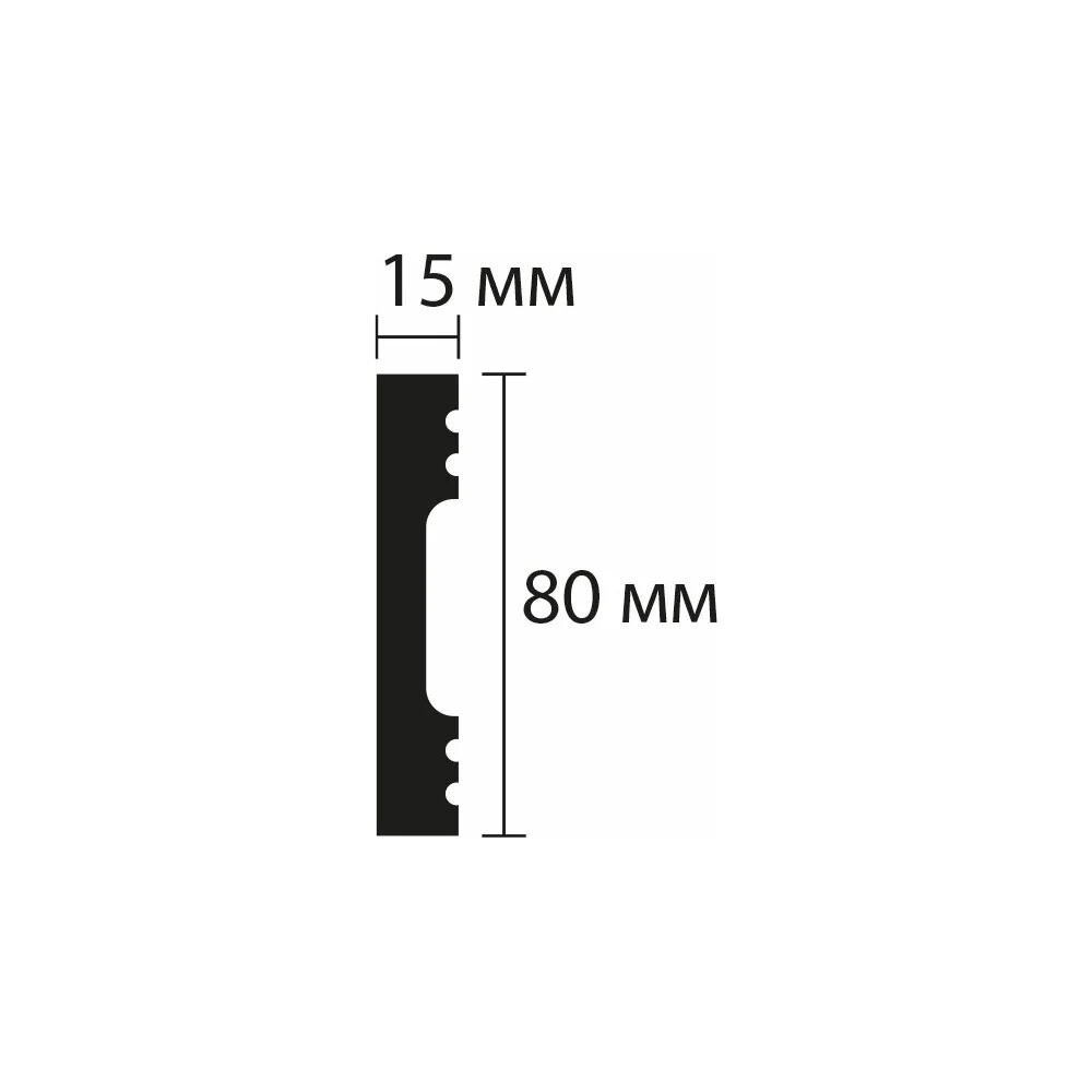 Плинтус NMC WALLSTYL FD8, белый, матовый, влагостойкий, 200 см — фото 1