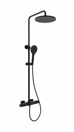 Душевая система с термостатом KAISER Quadris, цвет черный матовый 25282-2
