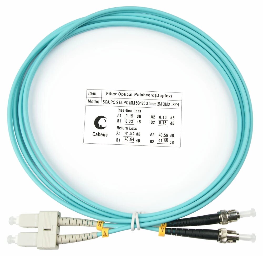 Патч-корд Cabeus 2м (FOP-50-SC-ST-2m)