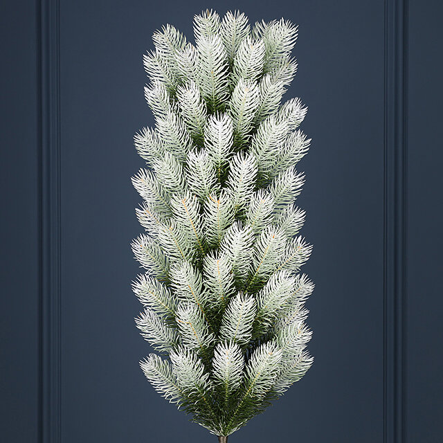 Ветка Русская Красавица Премиум 60 см с заснеженными кончиками, литая 100%, Царь Елка, ВРКП-С-60