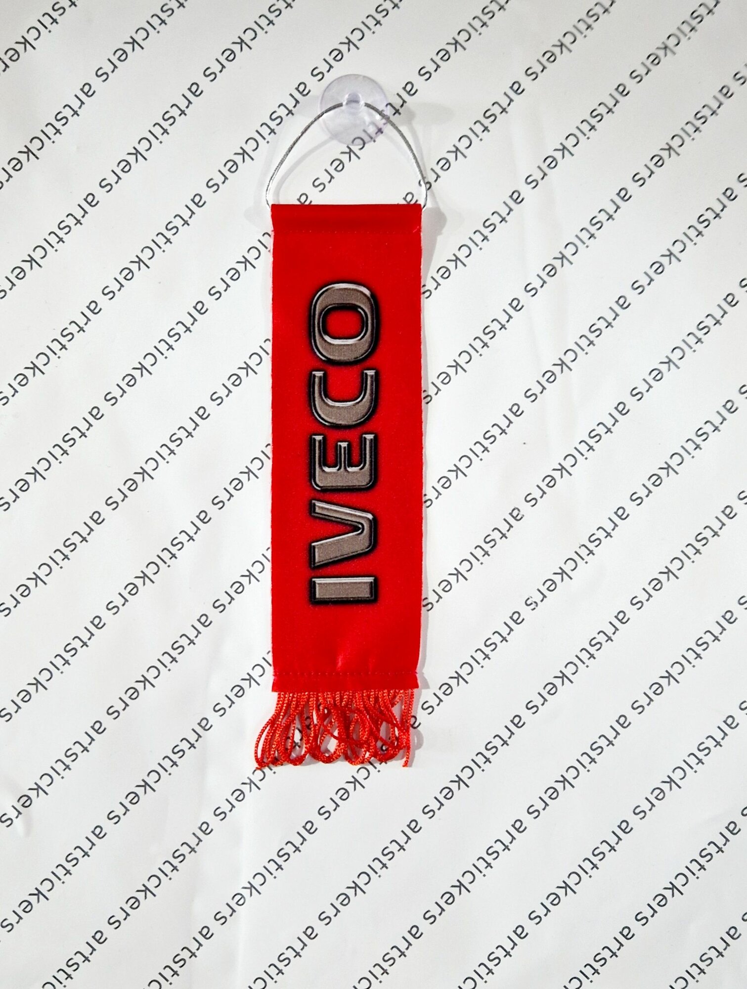 Вымпел IVECO, двусторонний на присоске, ткань, аксессуар для авто, 5.5х20см