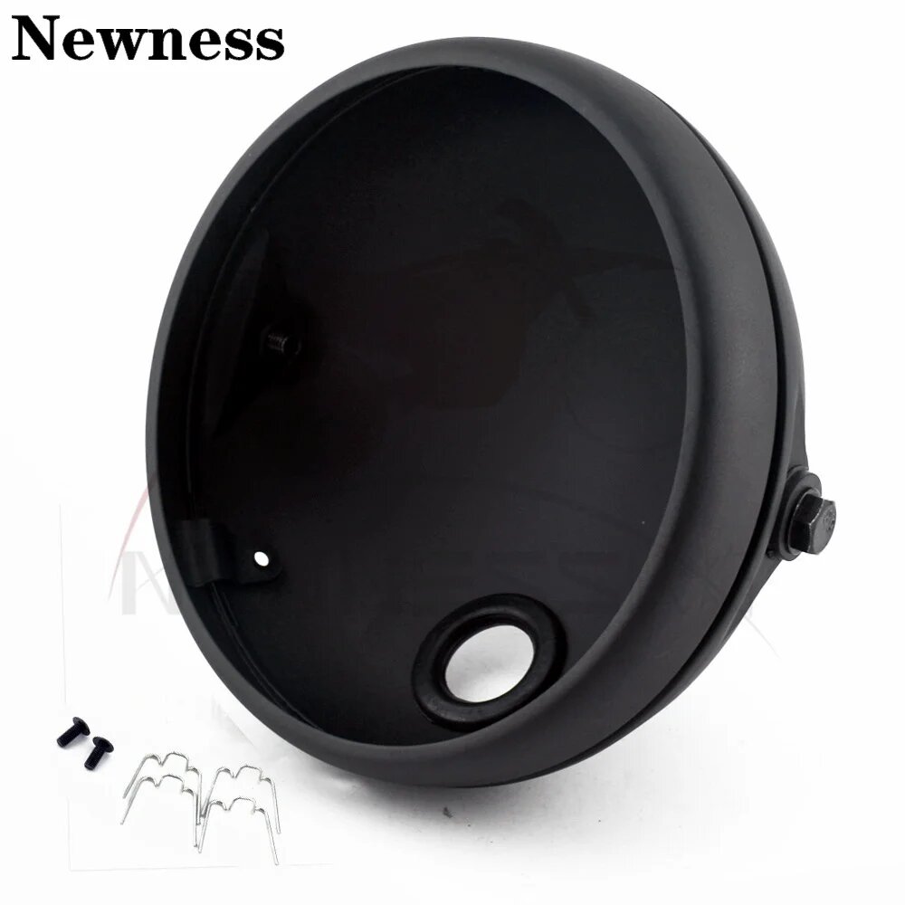 Корпус для Светодиодный Ной фары мотоцикла, Модифицированная основа для передних фар 7 дюймов в стиле ретро, корпус для светодиодной фары, отделка держателя Matte Black