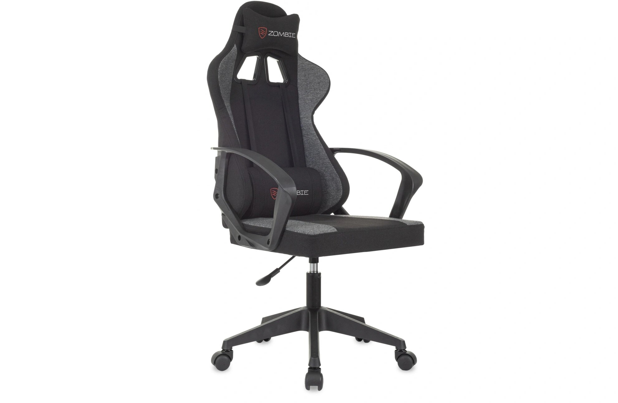 Кресло игровое Zombie Carry, обивка: ткань, цвет: черный/серый (ZOMBIE CARRY BGREY)