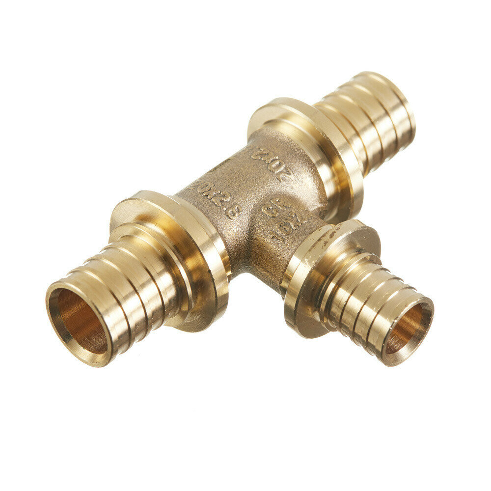 Тройник Рехау латунный 20 х 16 х 20 мм редукционный (11080611001) Рехау 11080611001