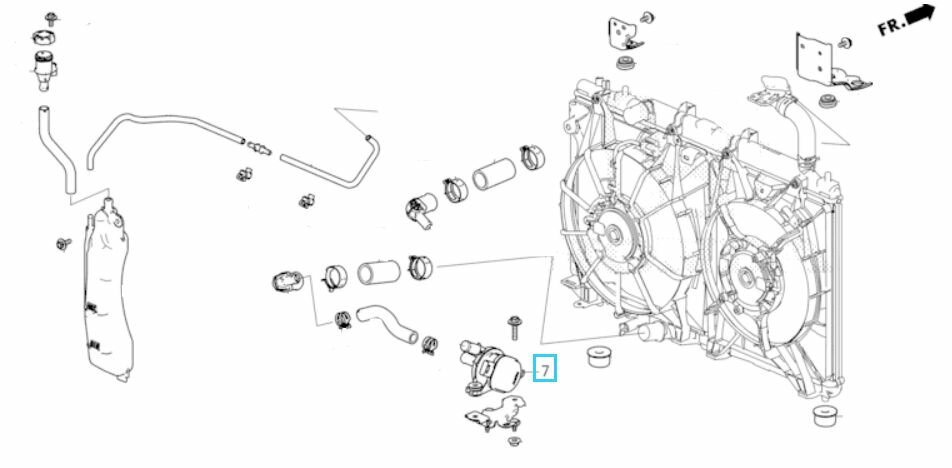 Насос в сборе, электр. система подачи воды; Артикул Honda: 1J2005BVH01 (Оригинал)
