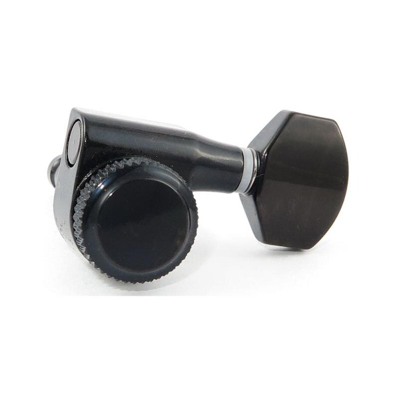 Колок одиночный, локовый HC Tuner LC221-D07 21:1, BLACK, черный, левый