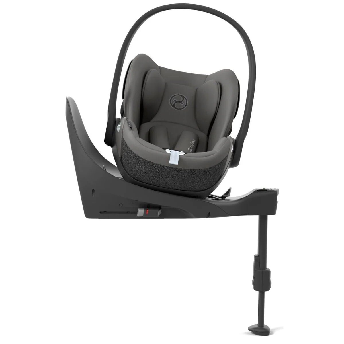 Автокресло Cybex Cloud T i-Size Mirage Grey Comfort с Isofix Base T в комплекте, для новорожденных, поворотное автокресло с разложением