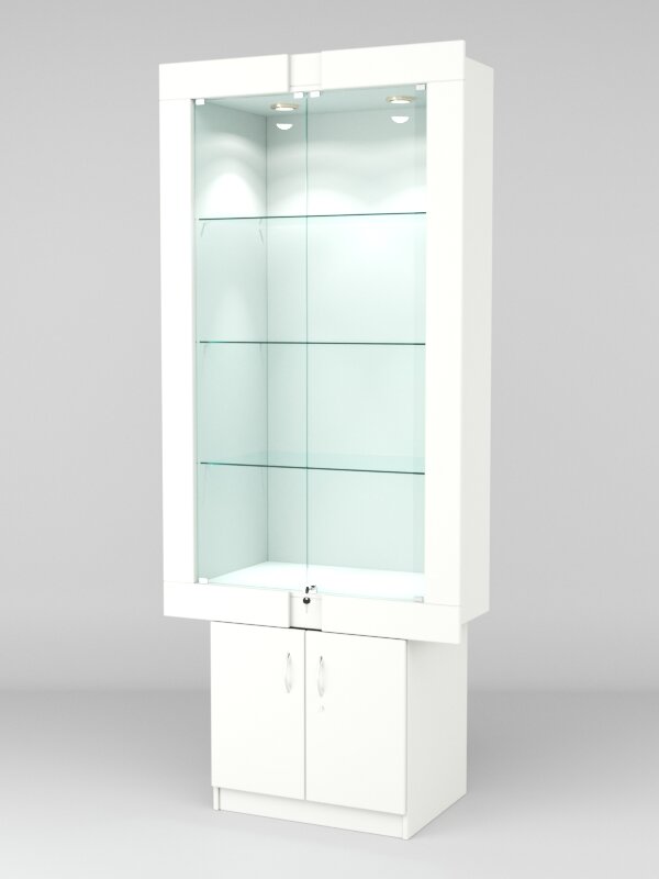 Витрина "электра" №3-1 (задняя стенка - ДСП), Белый. Производитель товара - компания Westcom.