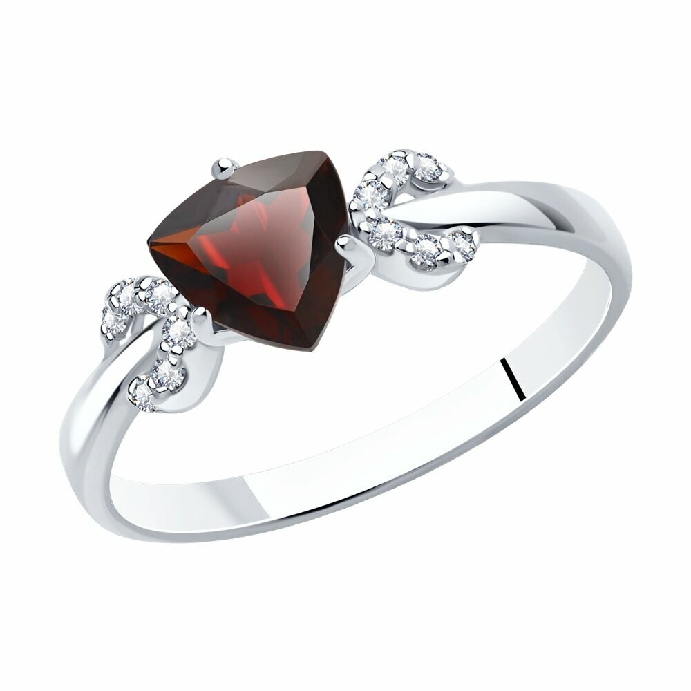 Кольцо, серебро, 925 проба, родирование