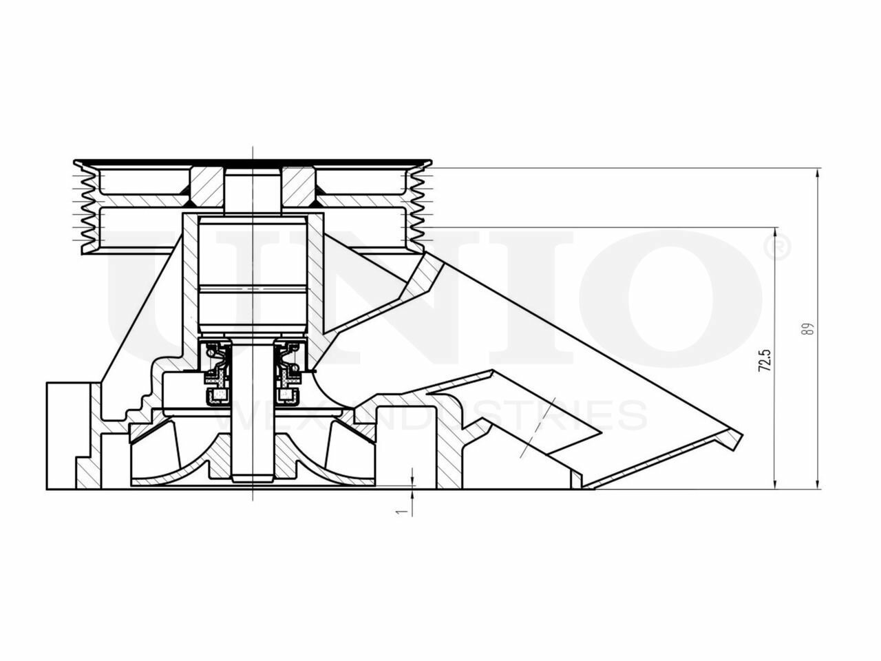 Помпа, водяной насос, для БМВ 5 (E60, E61) 02-, X5 (E70) 06-, 3 (E90-93) 04- BMW 04- артикул WAP-10146 производителя UNIO