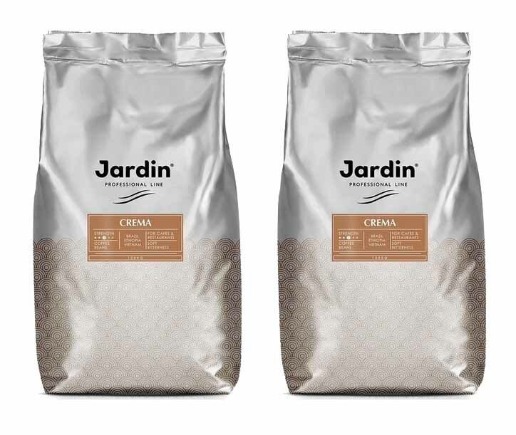 Кофе в зернах JARDIN CREMA Professional Line 1 кг. х 2 шт.