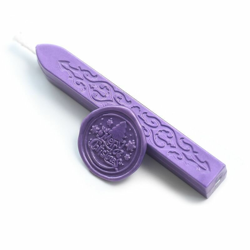 Сургуч с фитилем (1шт) фиолетовый цвет. Палочка сургучная для печати, воск для рукоделия