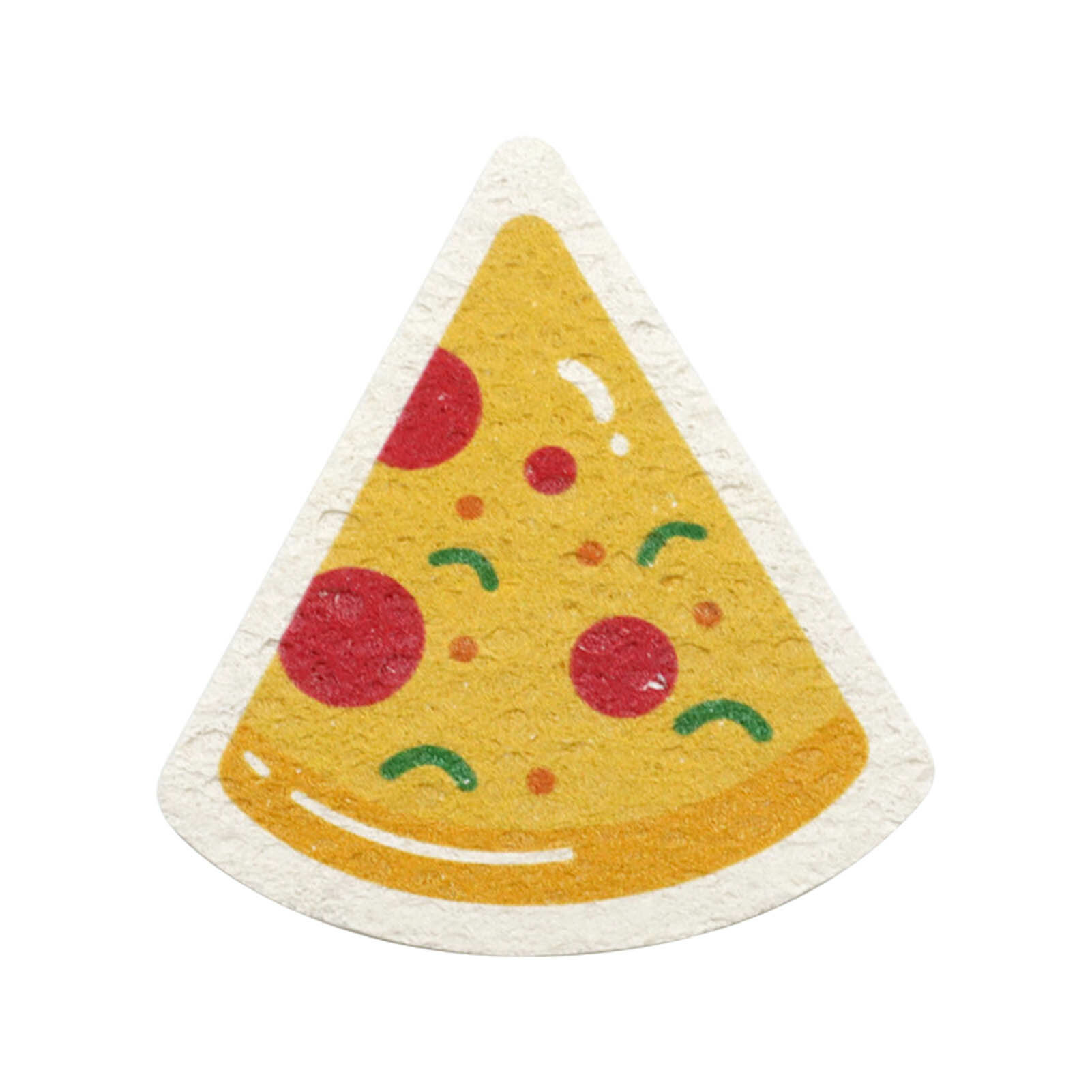 Симпатичная мультипликационная печать сжатая деревянная мякоть скруббер кухня уборка губки домашние уборки для мытья посуды пицца