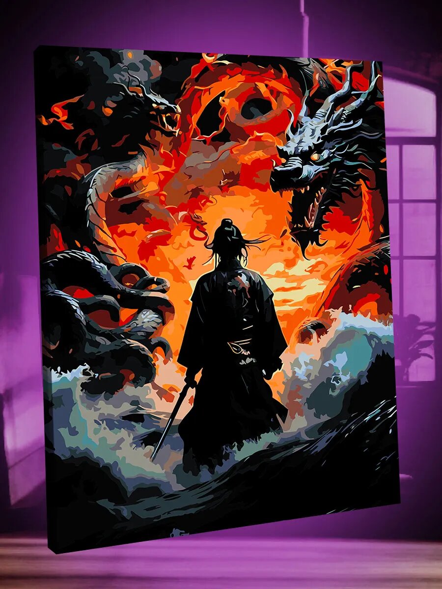 Картина по номерам Самураи