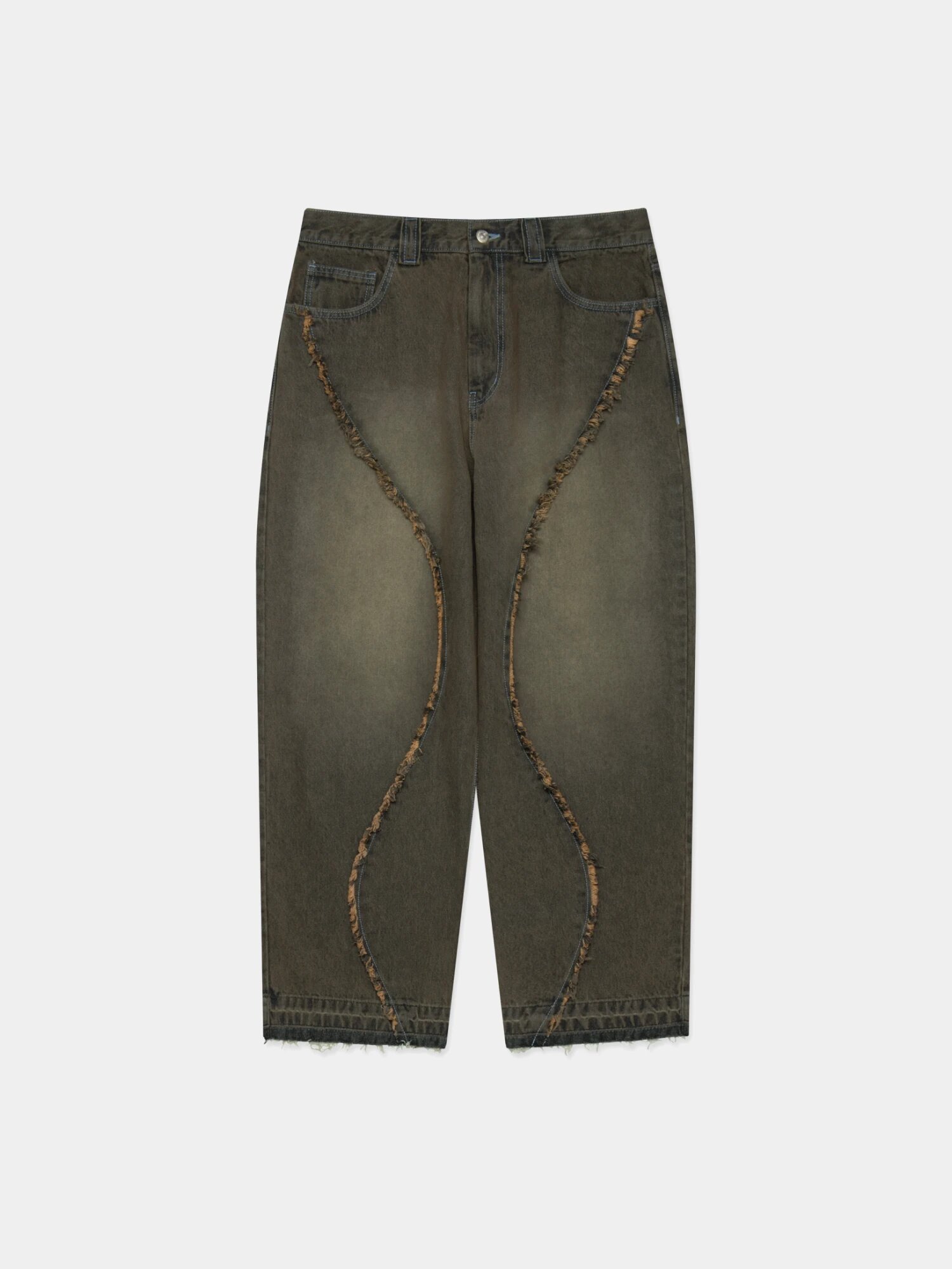 Джинсы Curved Raw Edge Denim Wide 