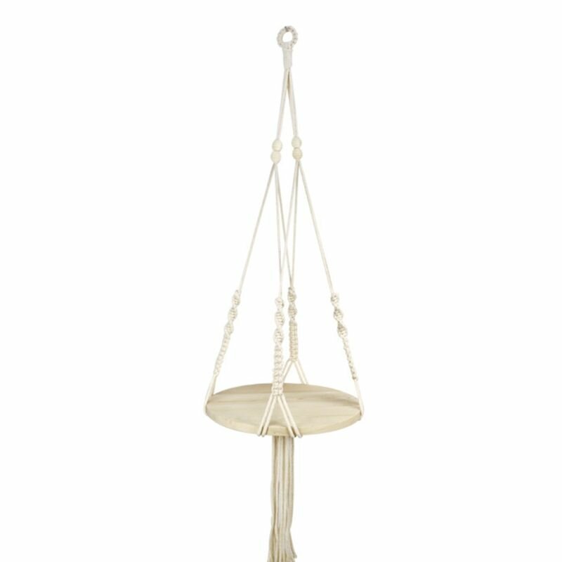 Макраме Кашпо с Деревянной Подставкой