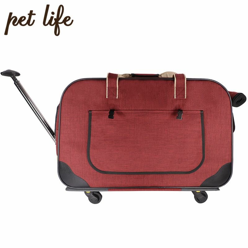 Коляска-троллейбус для животных, сумка для прогулок с собаками и кошками DODOPET, складной, дышащий багаж