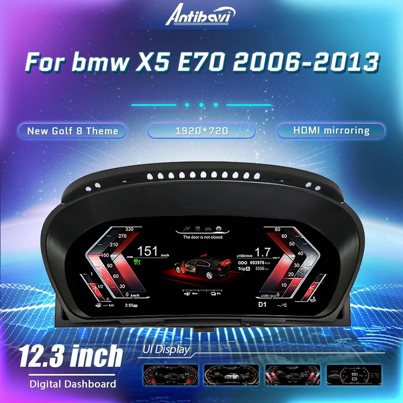 12,3-дюймовая приборная панель Linux для BMW X5 серии E70 E71 2006-2013 CCC CIC, автомобильный ЖК-панель кластера, виртуальный CockPit, спидометр For BMW X6 E71