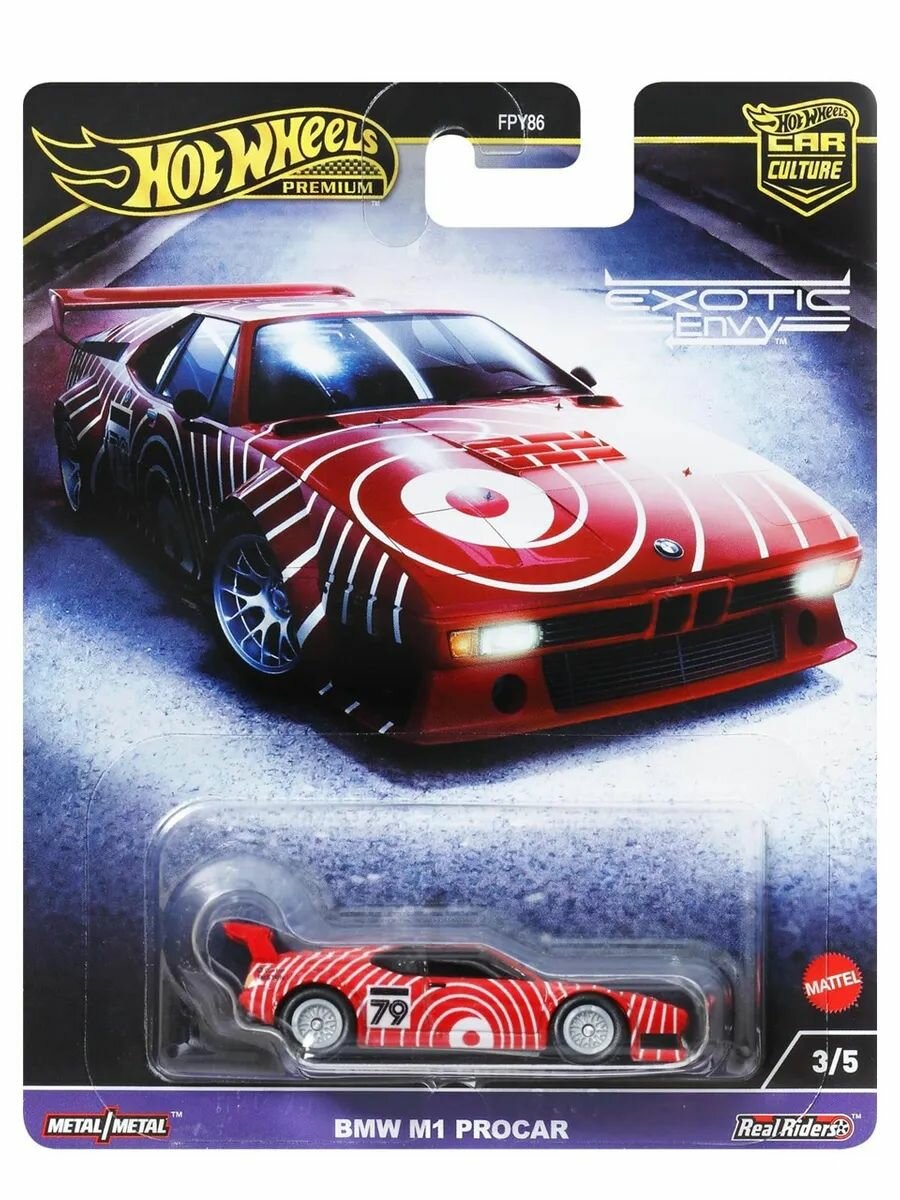 HKC79 Hot Wheels Premium Car Culture машинка металлическая игрушка коллекционная масштабная модель премиальная BMW M1 Procar