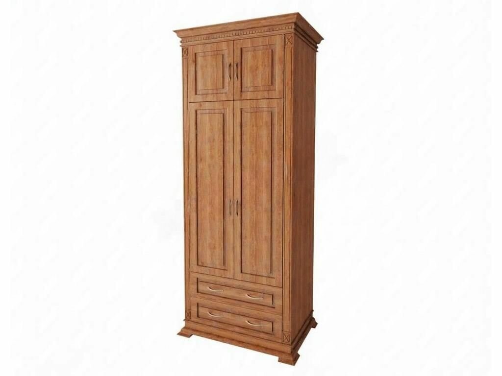 Шкаф Верди №139 из Массива сосны, 100х55х240 см, классический орех 2