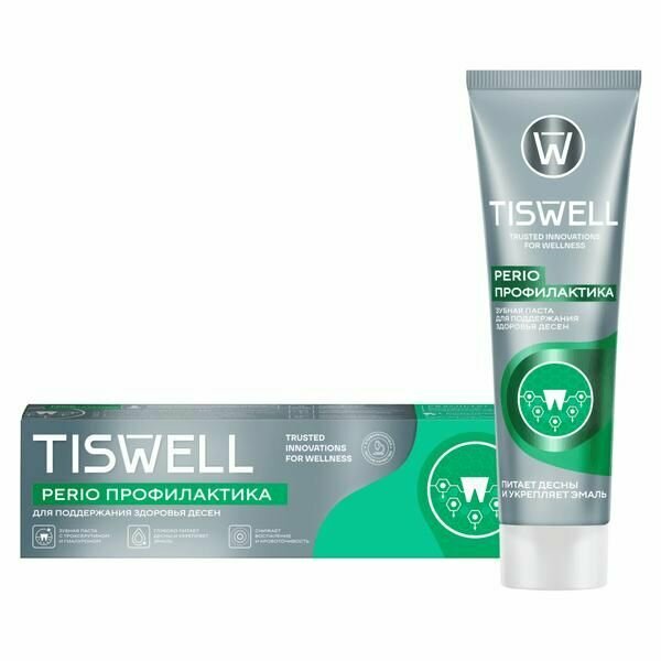 Зубная паста TISWELL для укрепления и поддержания здоровья чувствительных десен с троксерутином и гиалуроном, 110 гр
