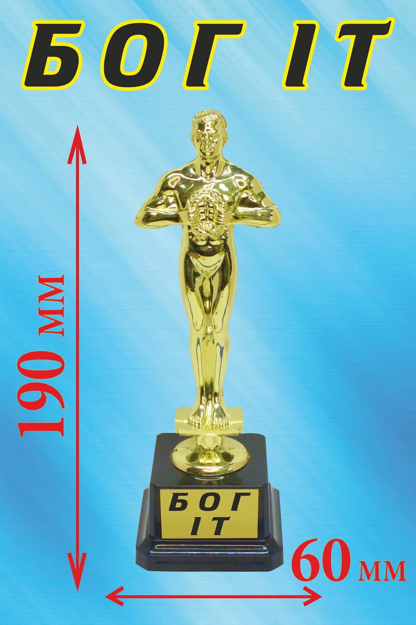 Кубок подарочный Оскар " Бог IT ".