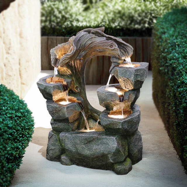 Садовый фонтан Сен-Кале 73 см с LED подсветкой, Winter Deco, 4080311