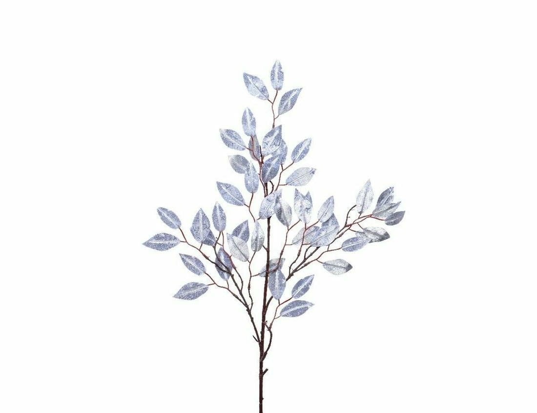 Декоративная ветка, серебряная, 72 см, Kaemingk