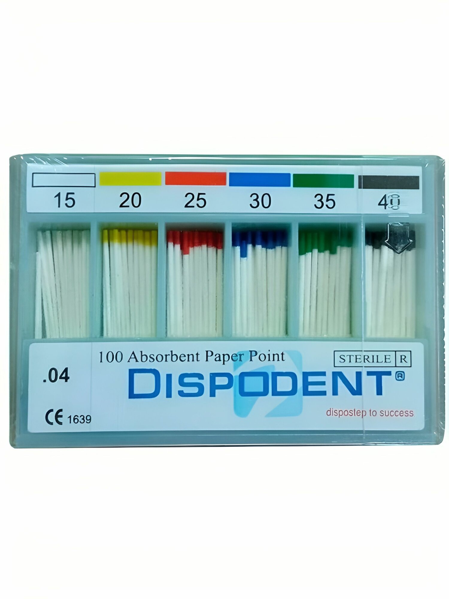 Штифты бумажные 04 №15, 100 шт, (Dispodent)