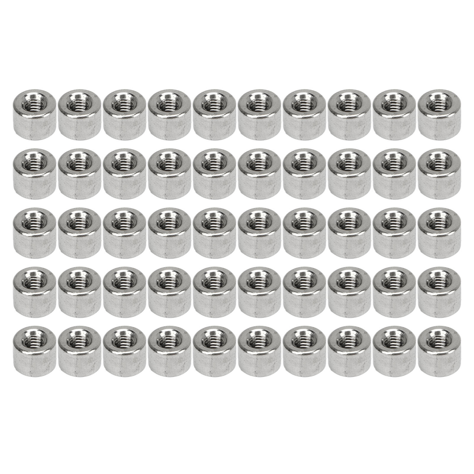 Комплект из 50 круглых соединительных гаек с внутренней резьбой из нержавеющей стали M4 для технического обслуживания