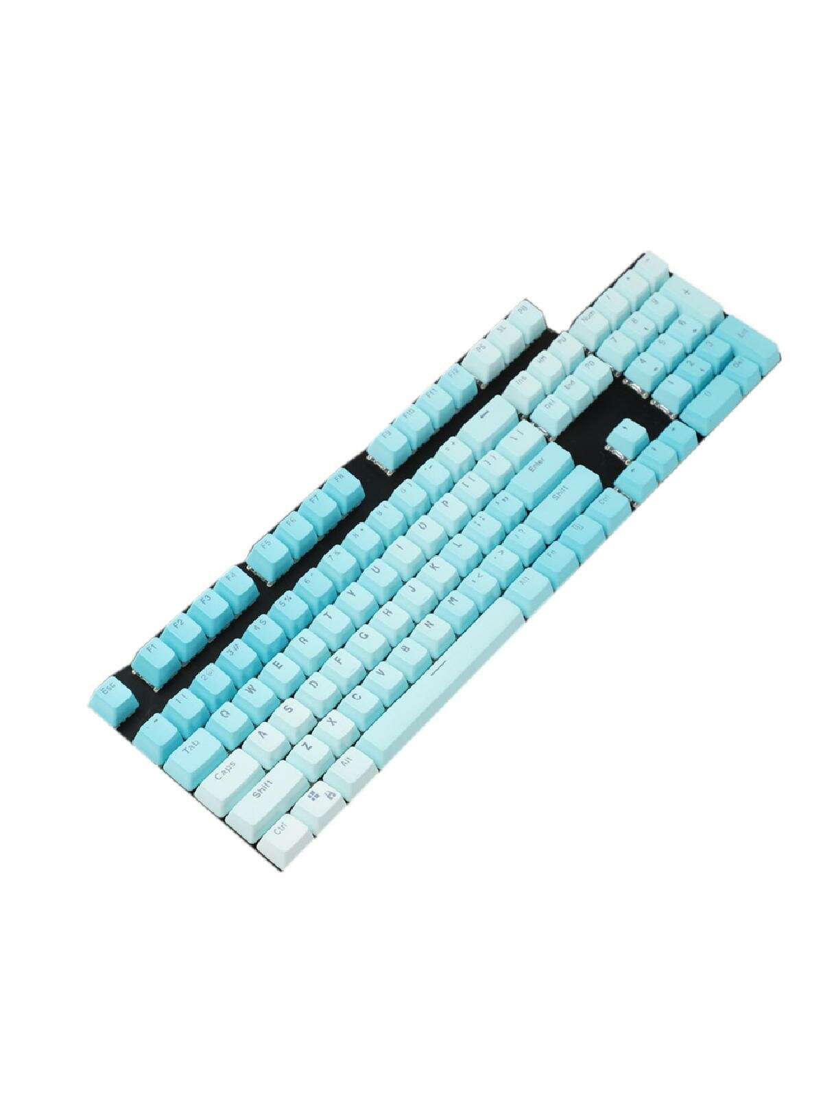 Double Shot 104 Dyed PBT Shine Through Keyset OEM Profile Keycap Set for Cherry MX Switches Mechanical Keyboard