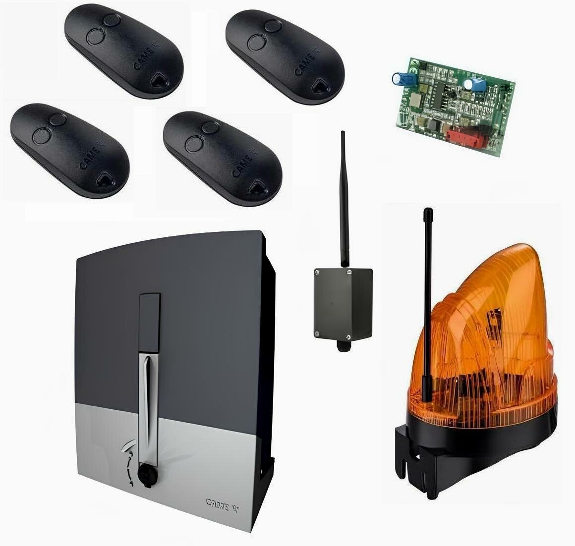 Автоматика для откатных ворот BXL04AGS KIT-LK2-BT-T4, комплект: привод, радиоприемник, 4 пульта, лампа, Bluetooth-модуль