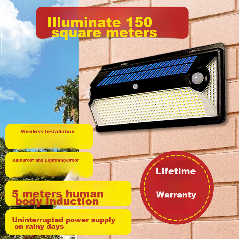 Heart LocK Solar Garden Light, Outdoor Ultra-Bright Motion Sensor Light, Waterproof Floodlight Wall Lamp for Home And Outdoor Use