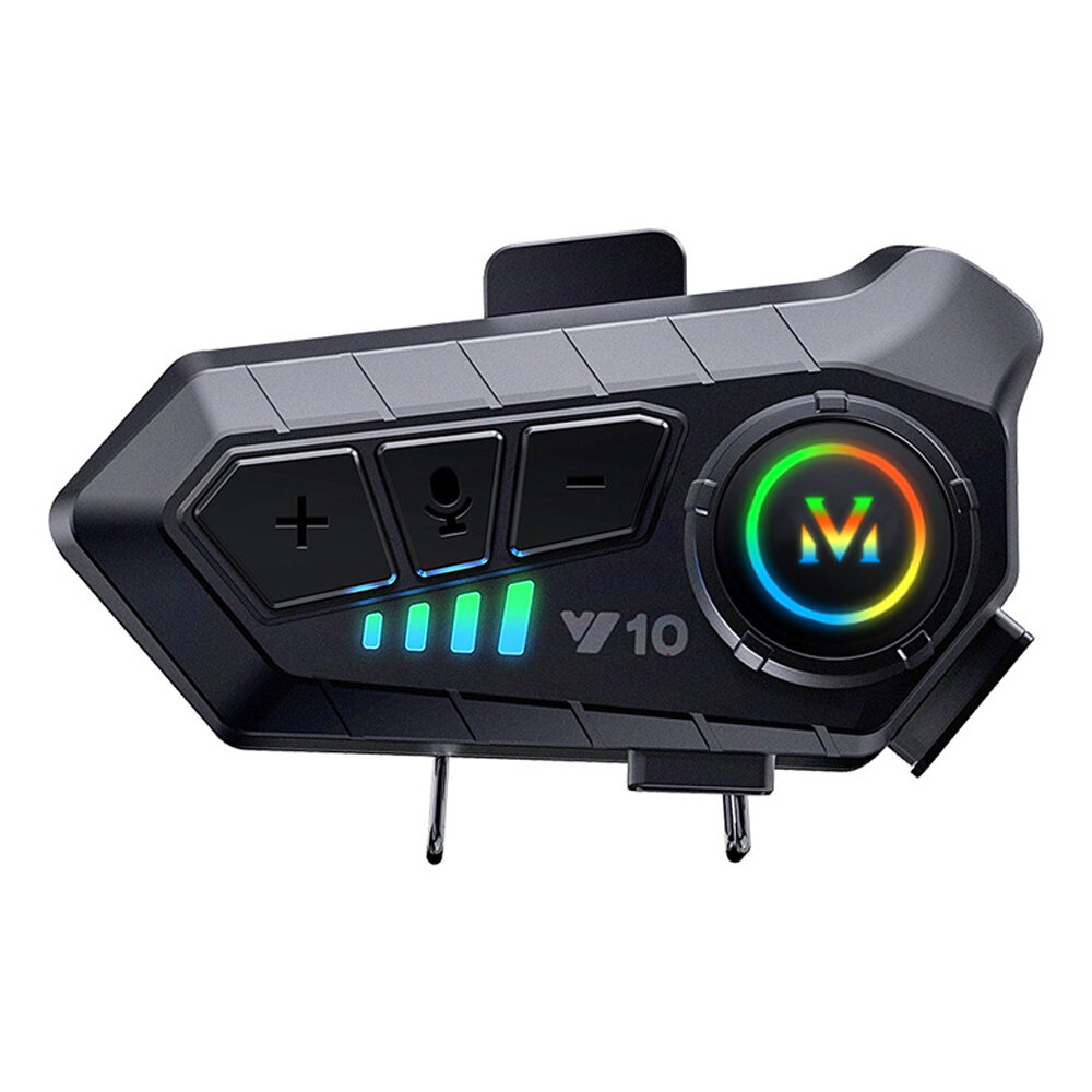 Гарнитура для мотоциклетного шлема BT5.3 с шумоподавлением, водонепроницаемая, с поддержкой громкой связи, голосовым помощником и автоматическим ответом на звонки.