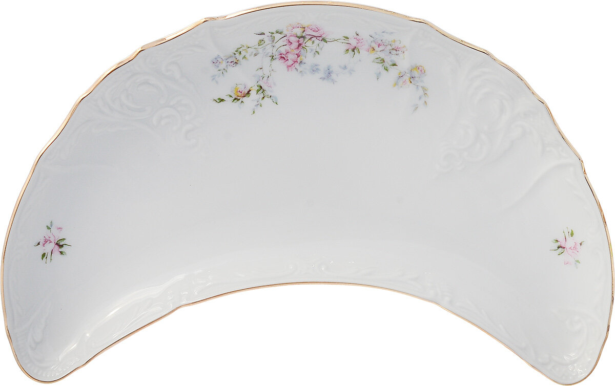 Миска для костей; "Bernadotte", декор "Дикая роза, отводка золото", Thun/ БТФ0688