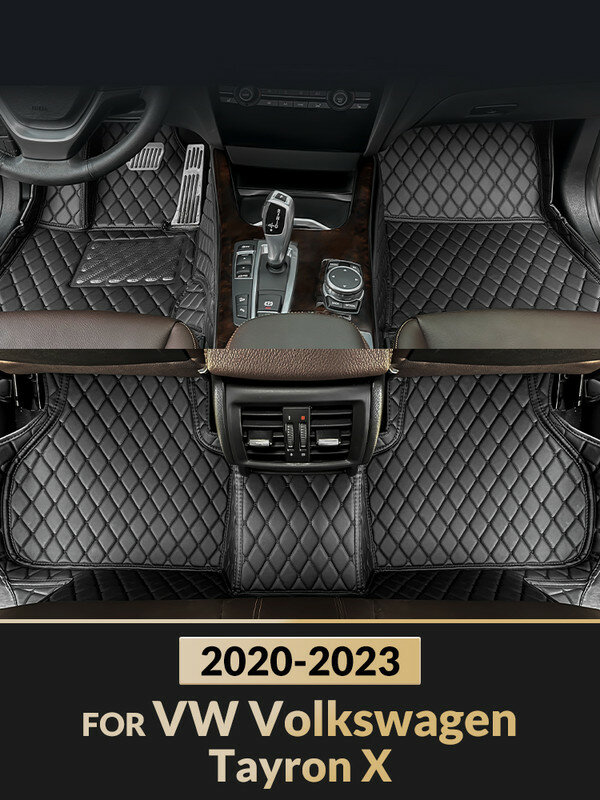 Lutehil，Искусственная кожа，Коврики В Машину；3 шт. For VW Volkswagen Tayron X 2020 - 2023 (Model B)
