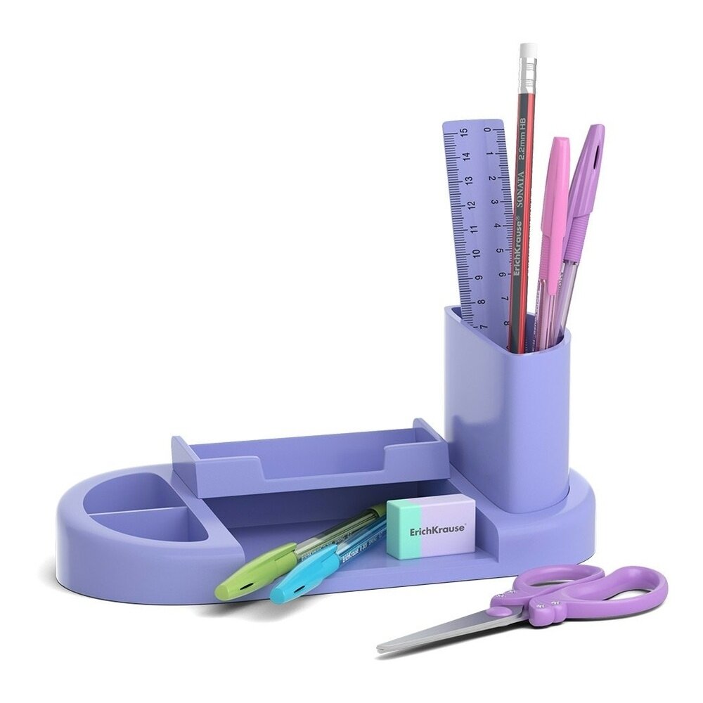 Набор настольный Erich Krause 8 предметов Harmony Pastel, фиолетовый (55680)