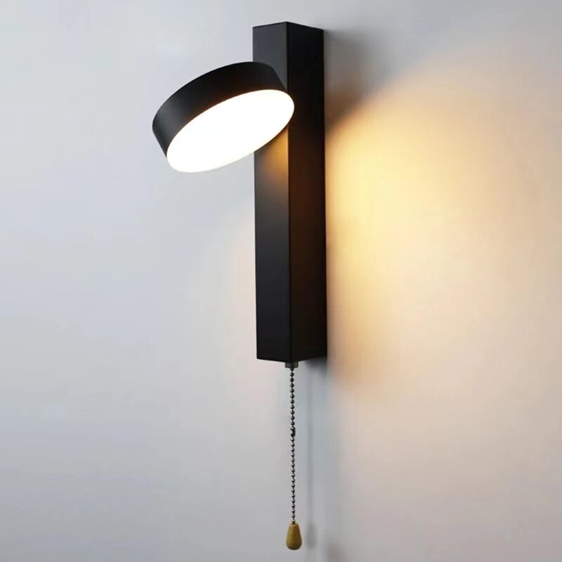 Настенный светильник, Бра Прикроватная прихожая проход спальня прихожая с выключателем черный A92, 7 Вт