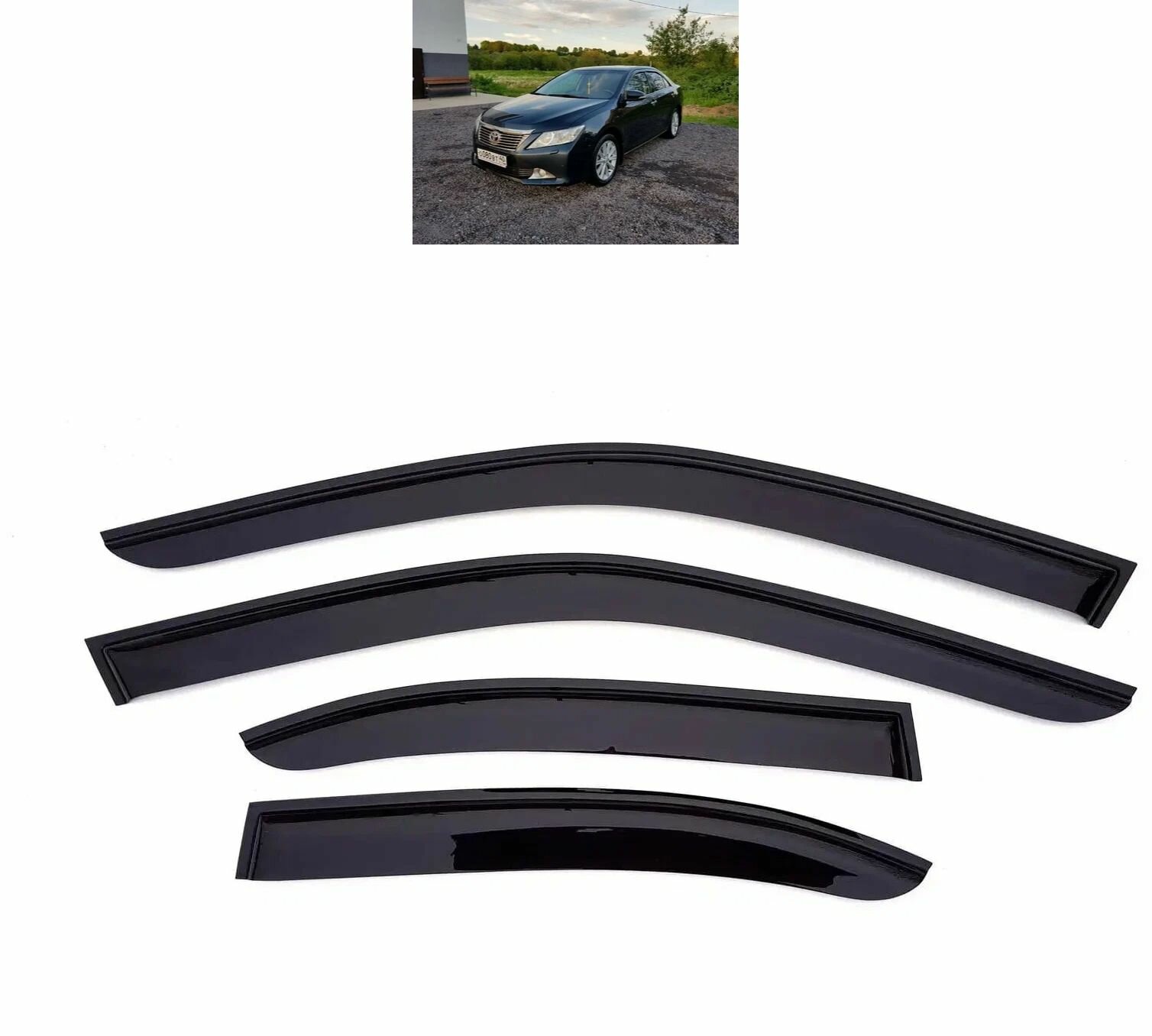 Дефлекторы боковых окон TOYOTA Camry Тойота Камри (2011-2018)