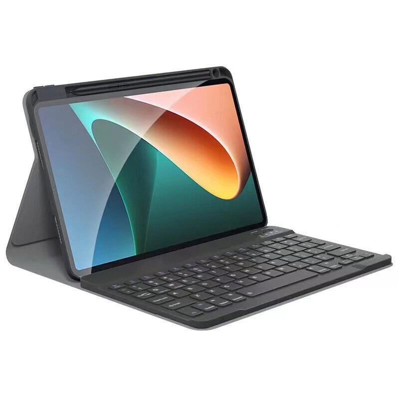 Чехол с клавиатурой, для Xiaomi Mi Pad 6, кожаный, магнитный, черный