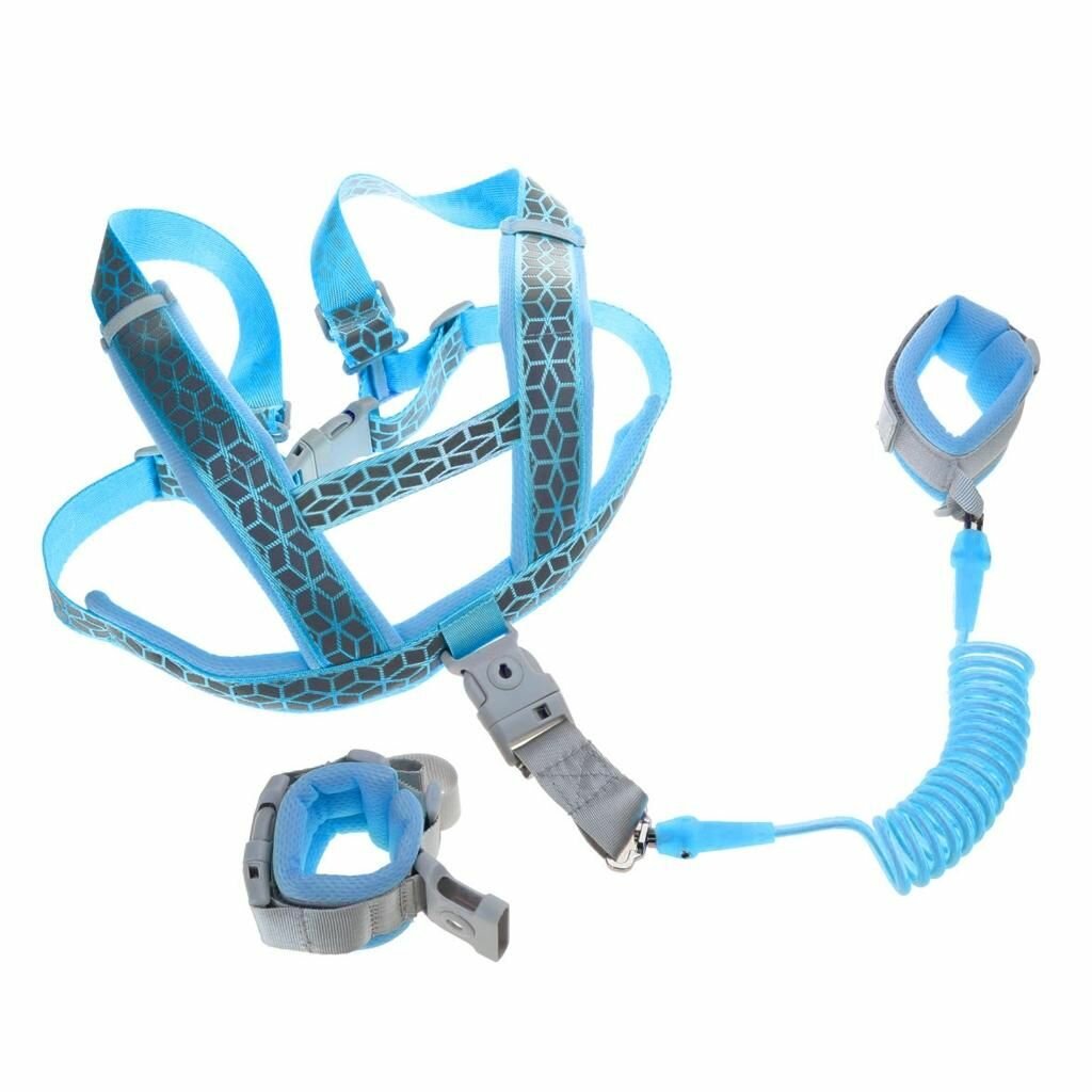 Аксессуар для коляски, Детская противоскользящая веревка с защитой от потери тяги для младенцев, детей, матери и ребенка-синий-1,5 М