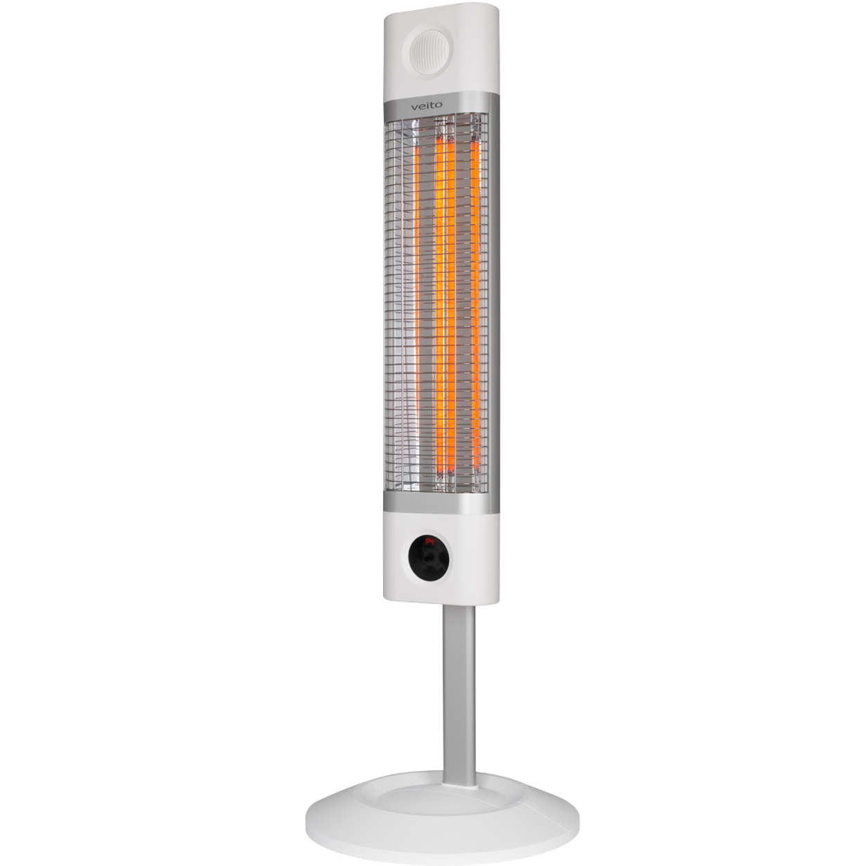 Напольный обогреватель Veito CH1800 RE white, 1,7 кВт, карбоновый, регулировка мощности, пульт ДУ