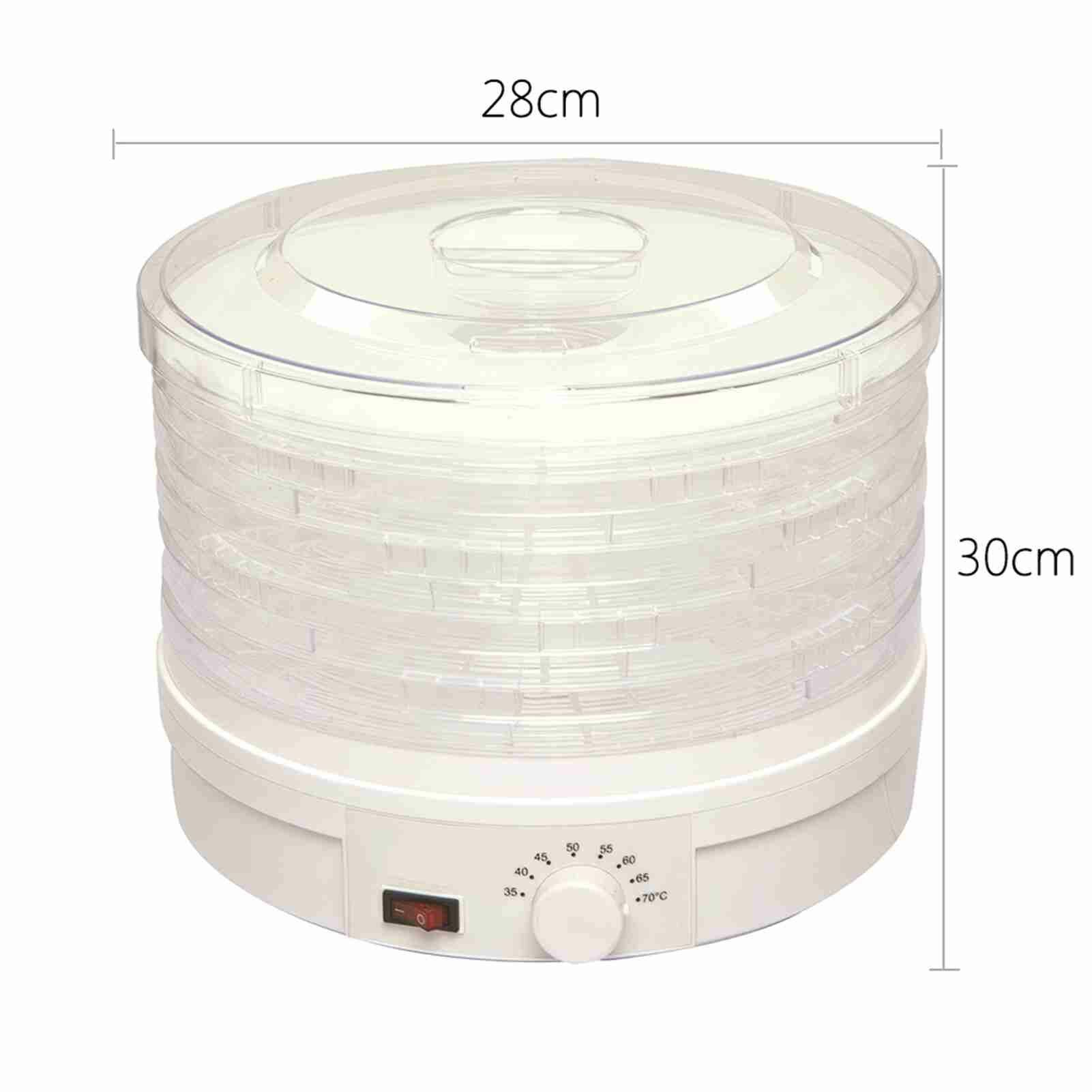 Электросушилка для еды 5 лотков, регулируемый термостат, для фруктов и мяса